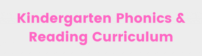 Free Kindergarten Homeschool Curriculum (Full Schedule)